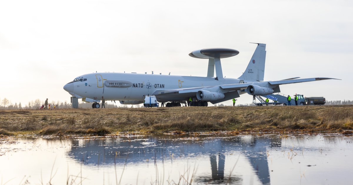 NATOs Awacs-fly opererer ut fra Rygge flystasjon - Forsvaret
