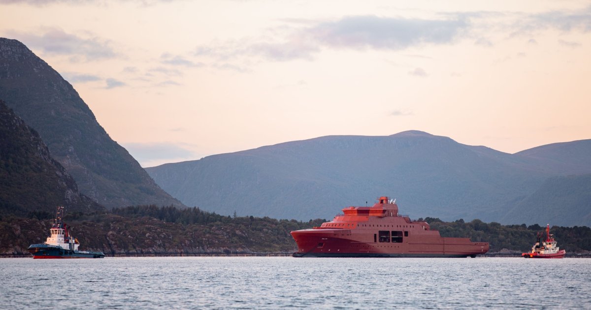 Det nye kystvaktfartøyet KV «Jan Mayen» har kome til Noreg - Forsvaret