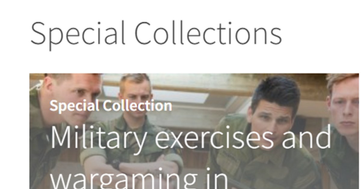 “Military exercises and wargaming in professional military education ...