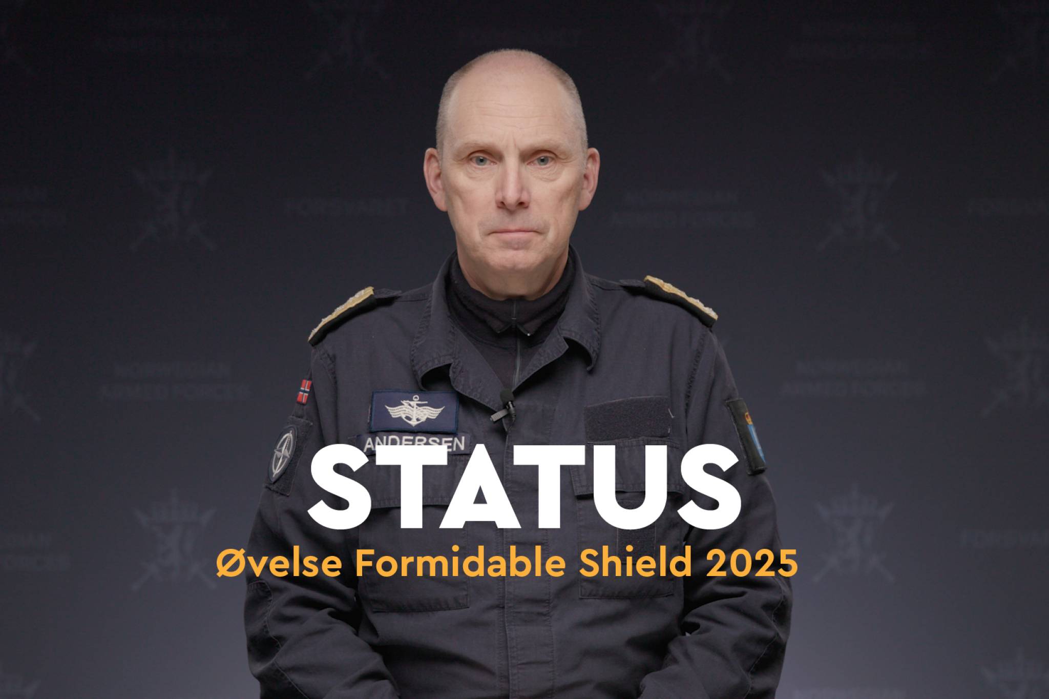 Status: Øvelse Formidable Shield - Forsvaret